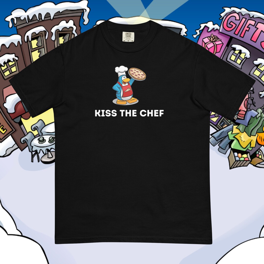 Kiss the Chef Club Penguin T-shirt, Gift for Club Penguin Fans, Club ...