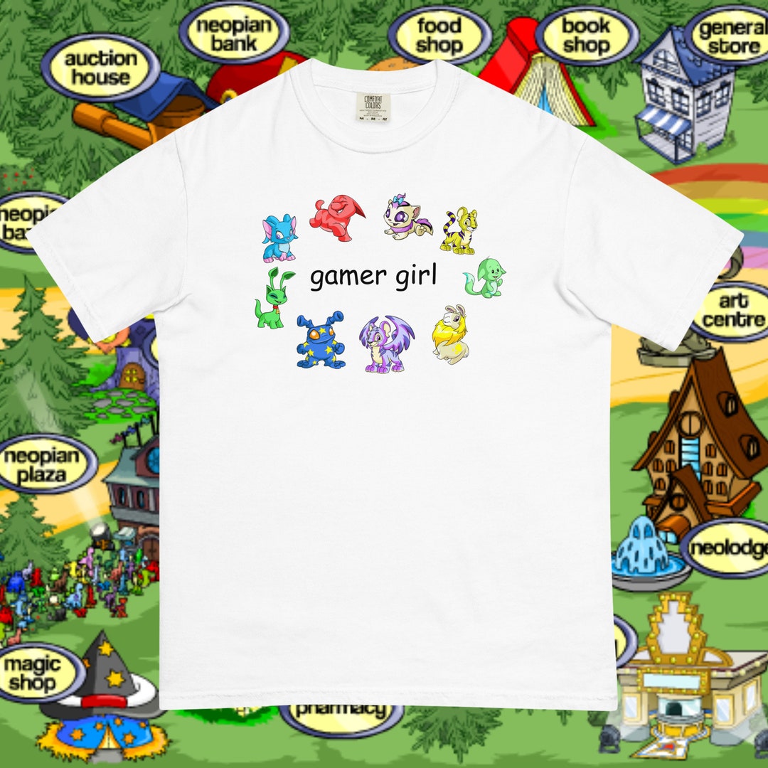 Neopets Gamer Girl T-shirt, Gift for Neopets Fans, Gamer Girl Shirt - Etsy