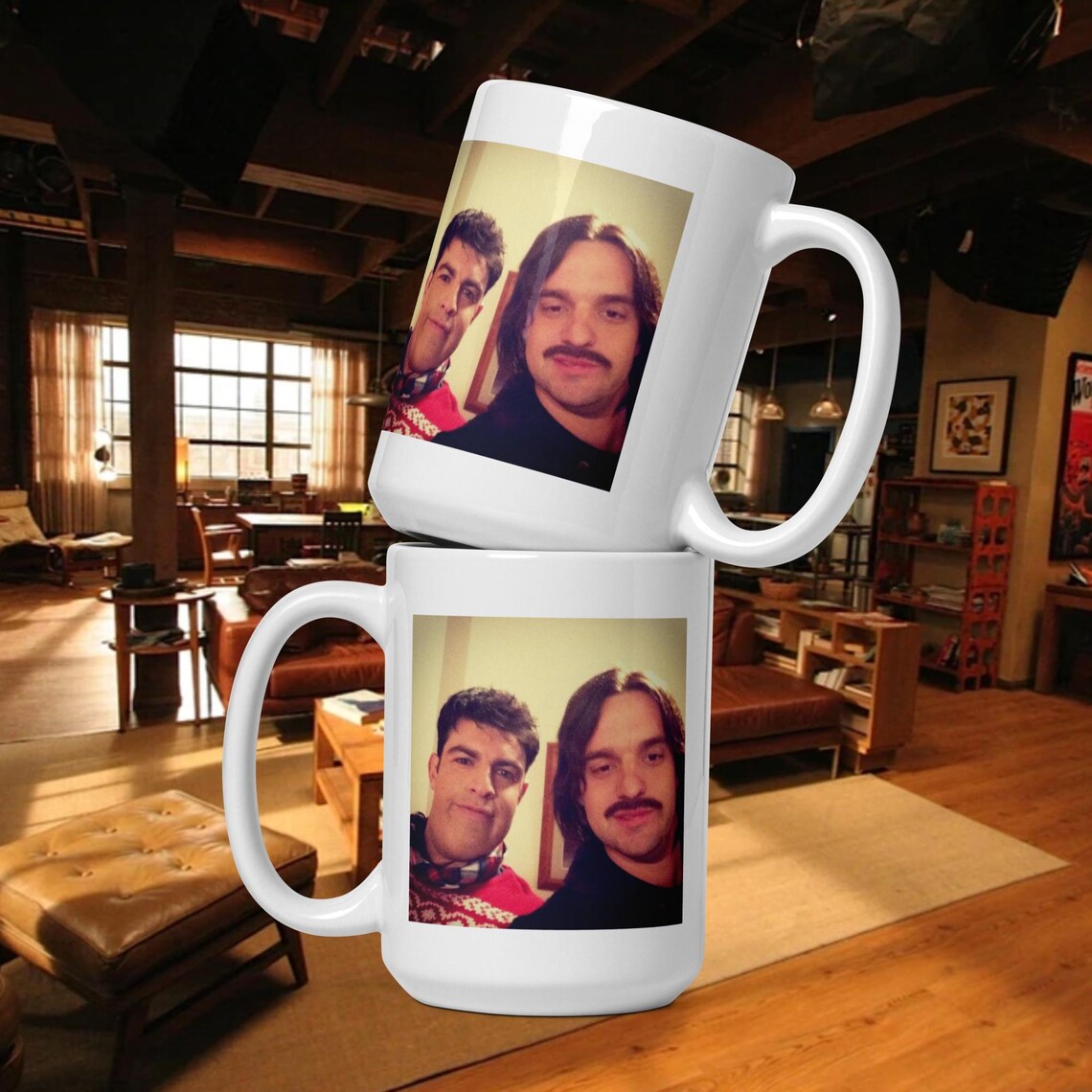 Nick Miller & Schmidt College Selfie New Girl Mug, Gift for New Girls ...