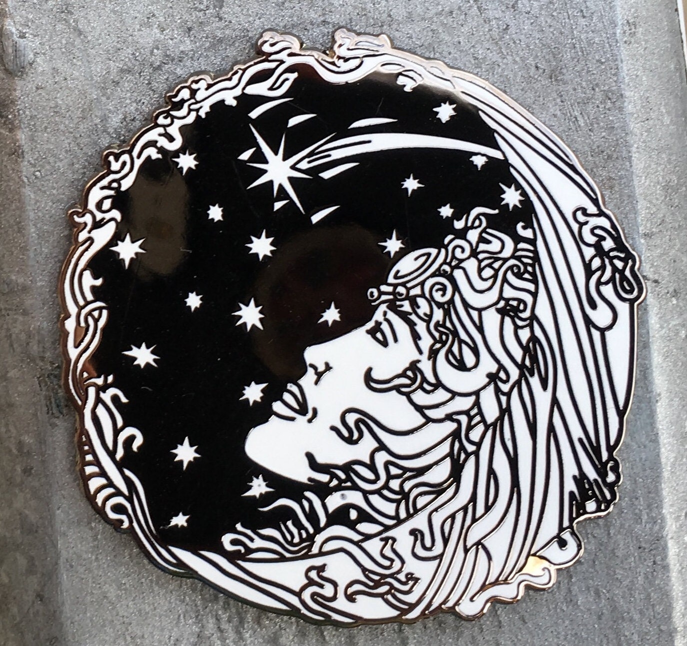 The Moon Lady Logo Pin - Etsy