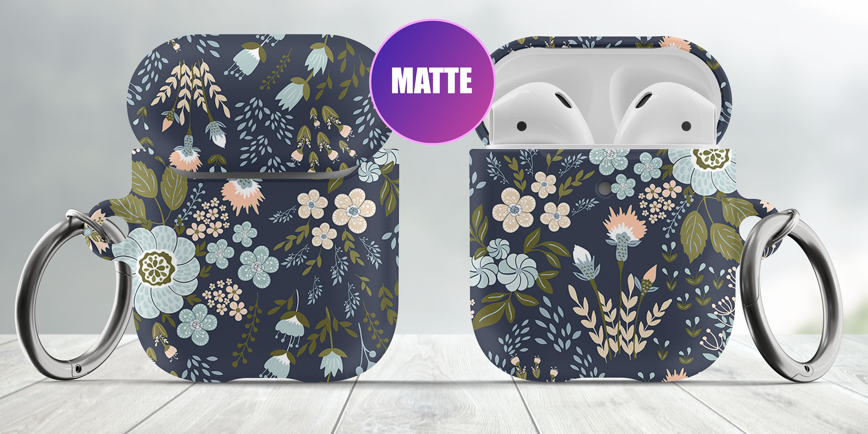 Blue Flowers AirPod Pro 2 Case, AirPod 4th, 3rd Generation, Airpods ...