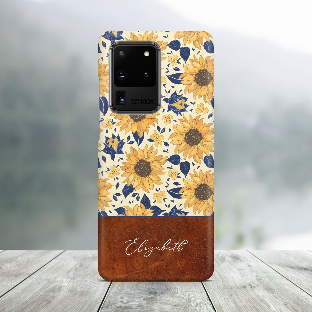 Sunflower Custom Phone Case for Samsung Galaxy S24, S23, S22 Ultra, S22 ...