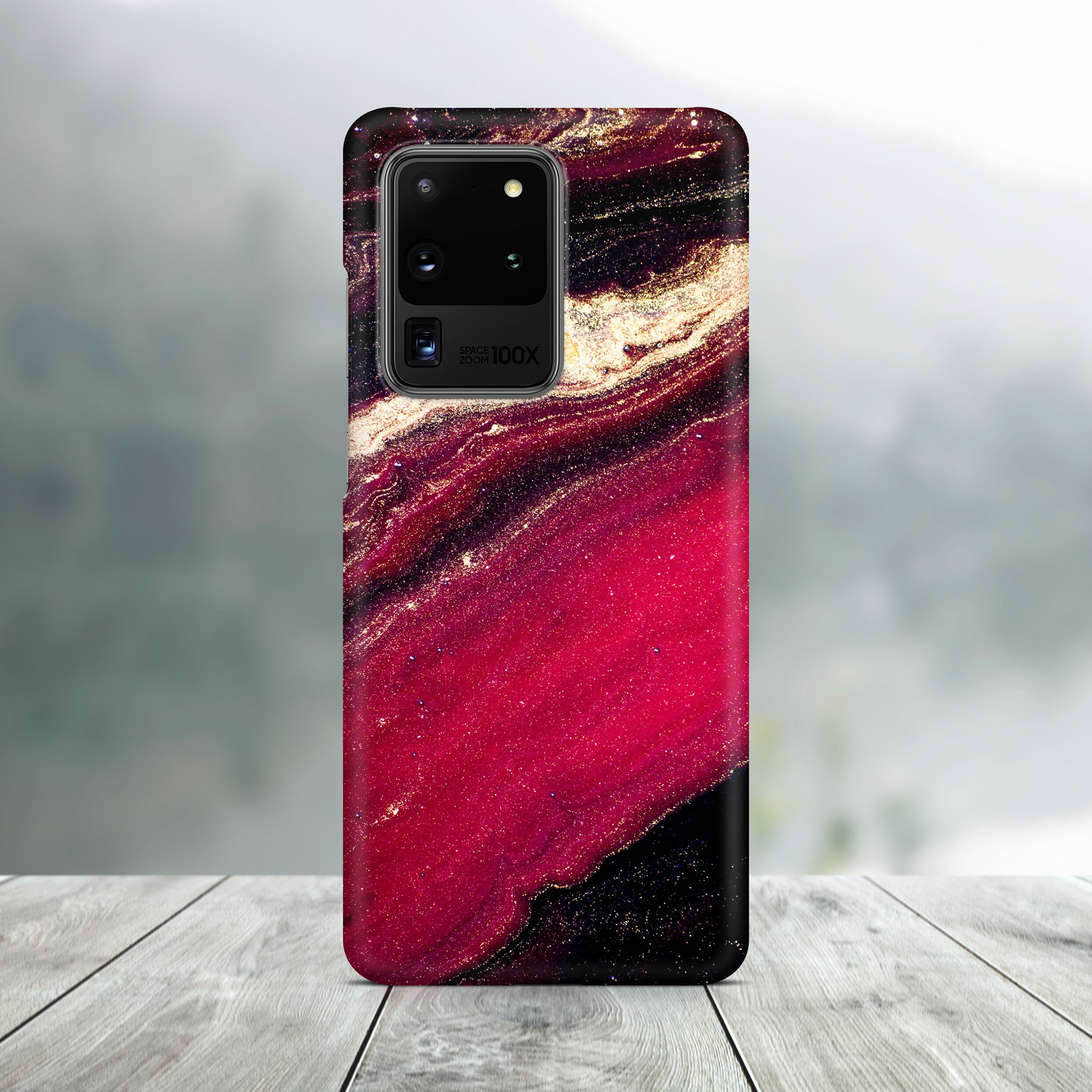 Red and Black Phone Case for S22 Ultra S22 S21 Plus S21 - Etsy