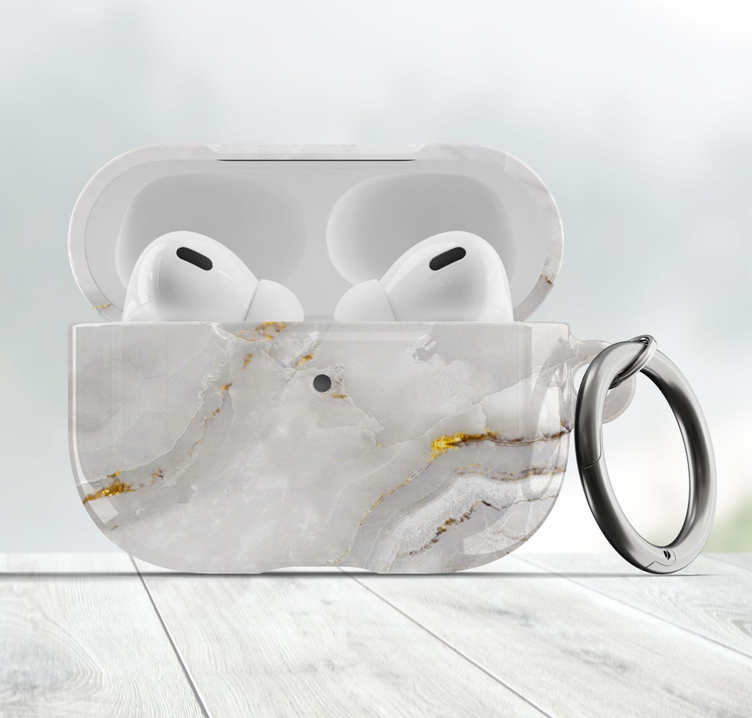 White Marble AirPod Pro 2 Case, AirPod 3rd Generation, Airpods Cover ...