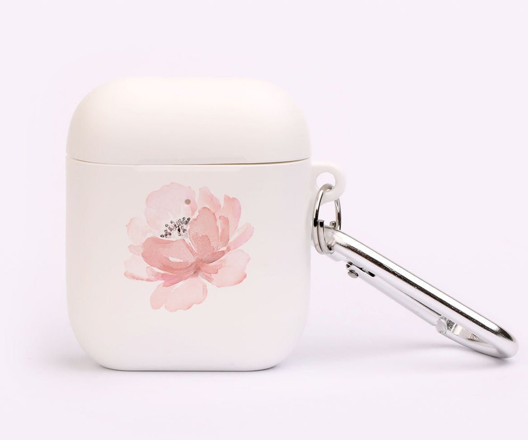 Pink Watercolor Rose AirPod Protective Case, Airpods Case, Apple ...