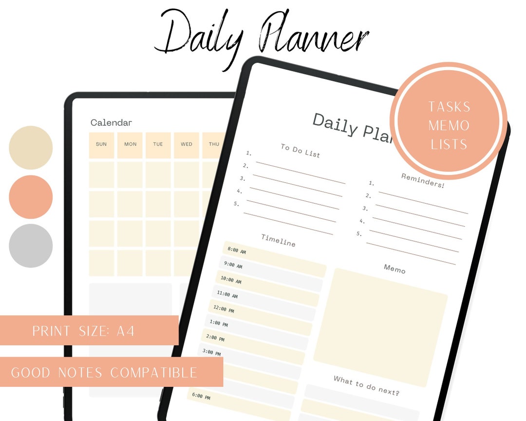 Productivity Planner Inserts Daily Planning, Monthly Calendar, Budgets ...
