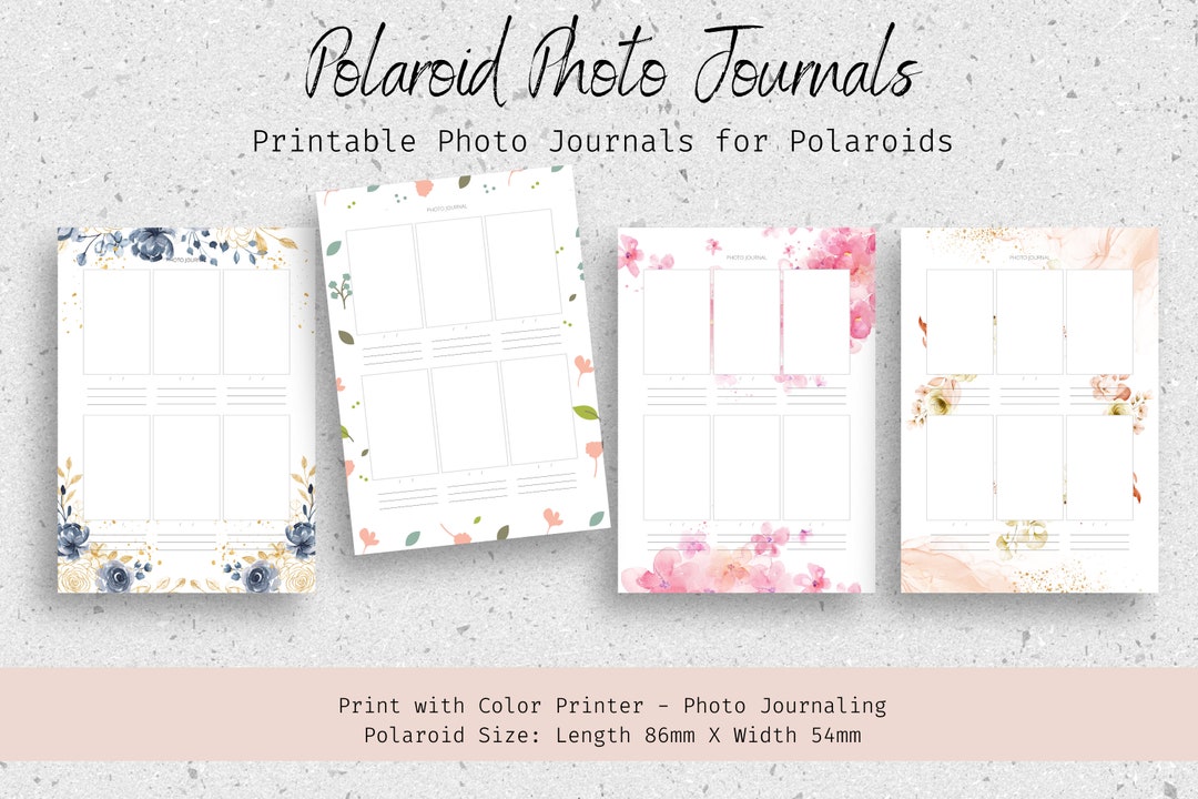 Polaroid Photo Journal Inserts – Digital Download Photo Inserts for ...