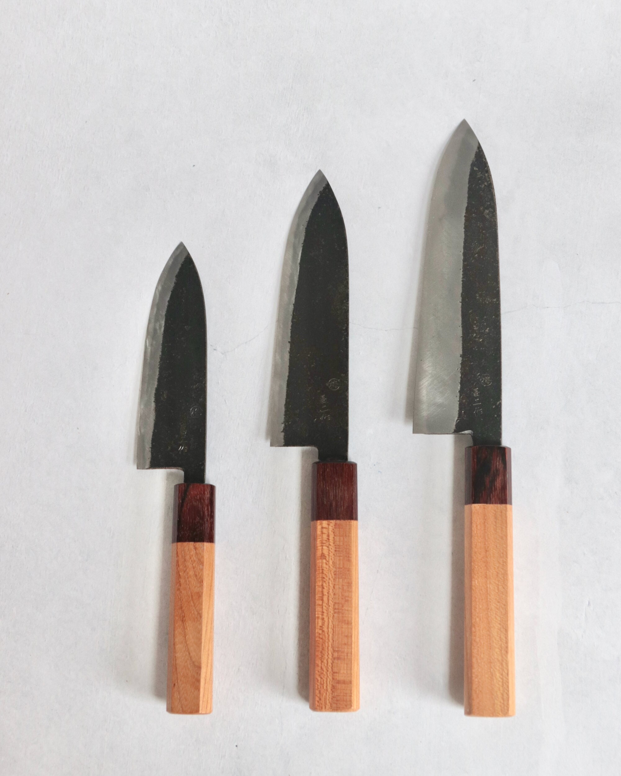 Hand Forged Japanese Carbon Steel Knife Santoku / Handmade Chefs ...