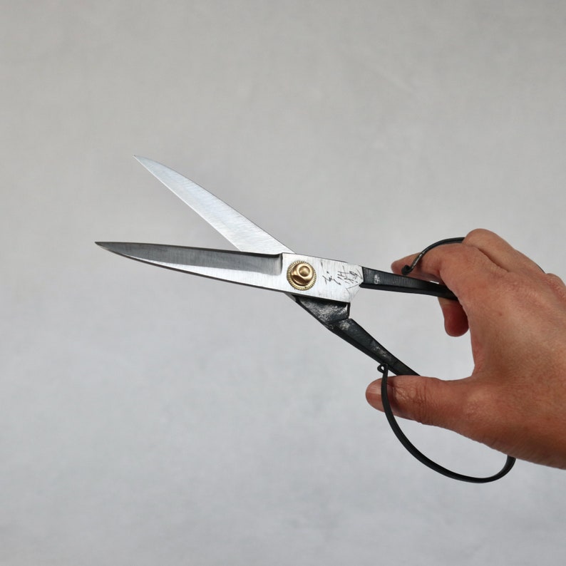 Hand Forged Japanese Carbon Steel Scissors 15 Cm - Etsy