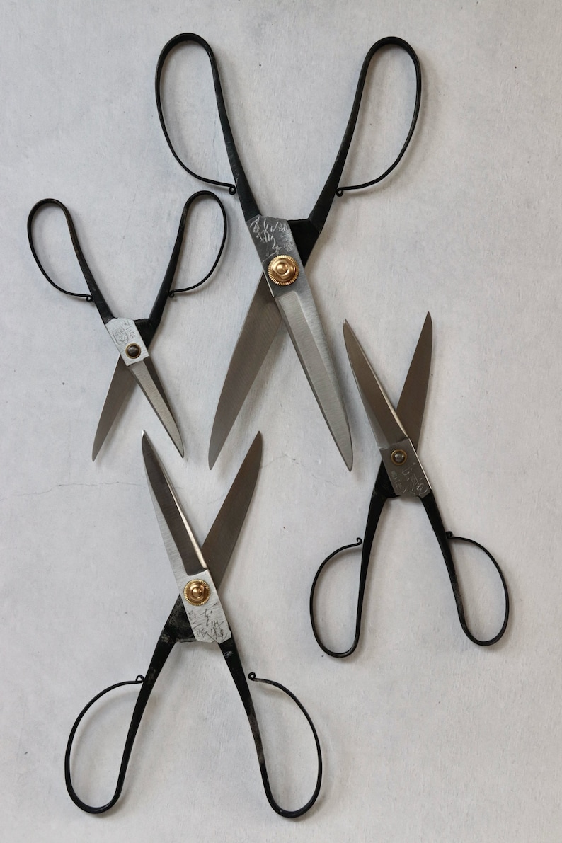 Hand Forged Japanese Carbon Steel Scissors 15 Cm - Etsy