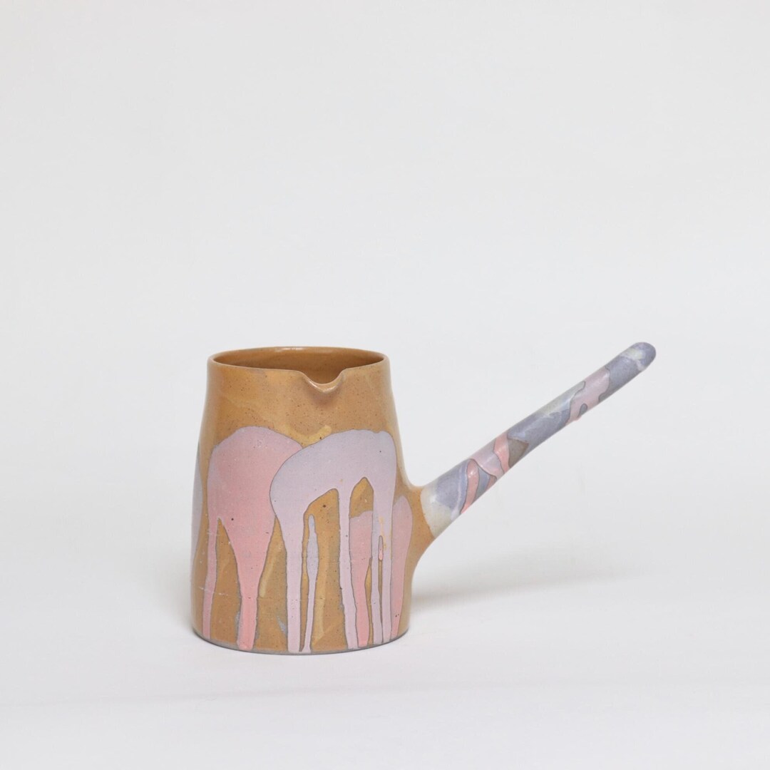 Handmade Japanese Ceramic Tea Pourer - Corn Yellow / Porcelain Jug With ...