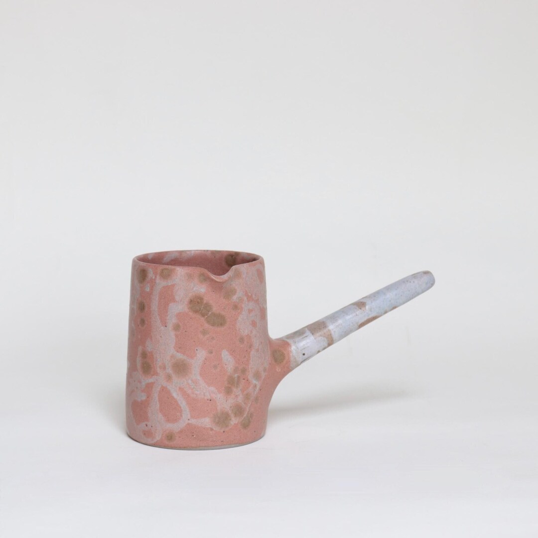 Handmade Japanese Ceramic Tea Pourer - Pink / Porcelain Jug With Handle ...