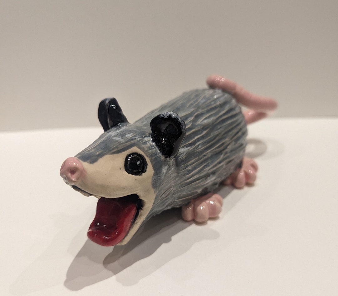 Screaming Opossum: Existential Anxiety Figurine - Etsy