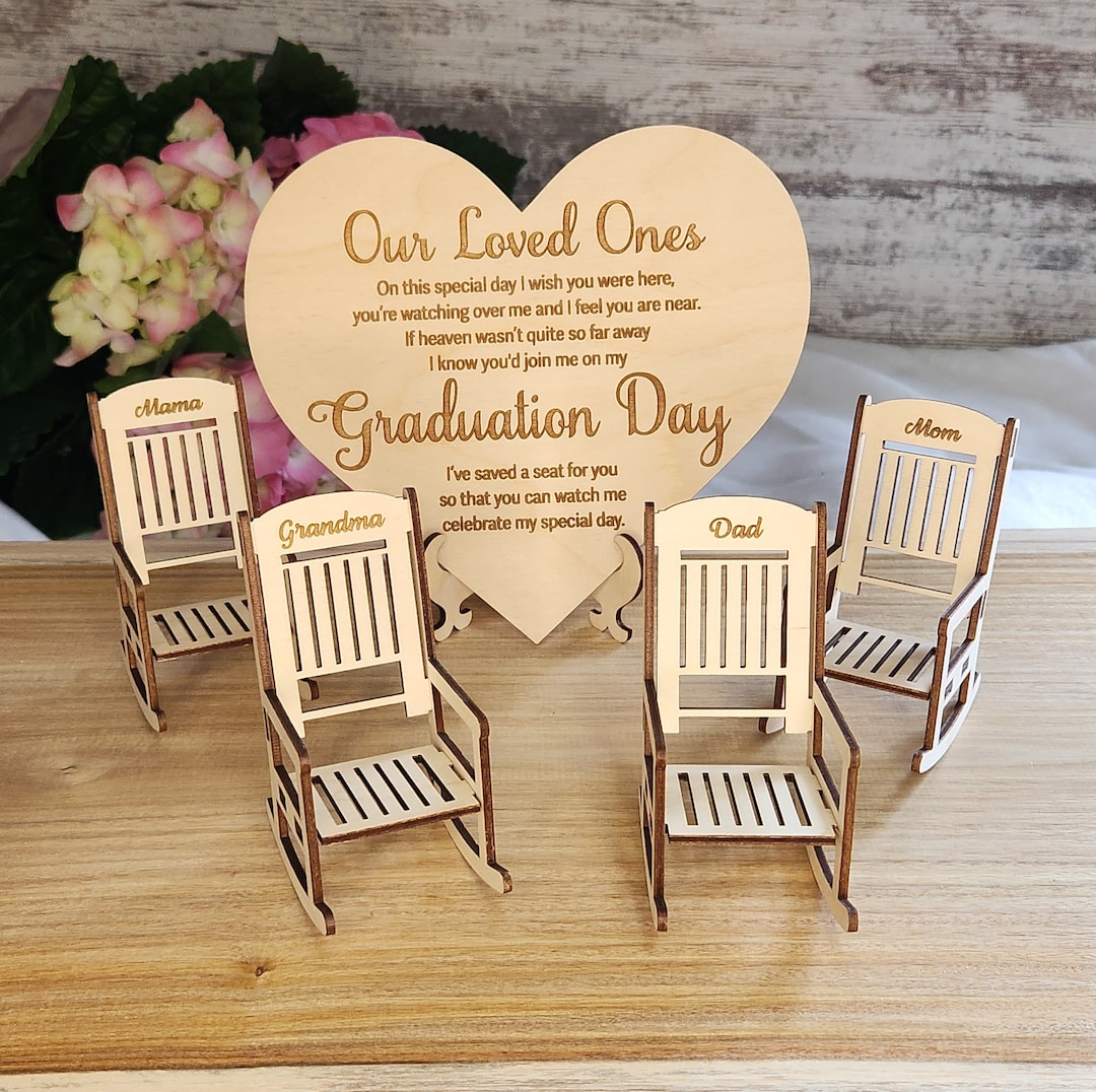 Graduation Day Memorial Set With Personalized Mini Chairs. Also ...