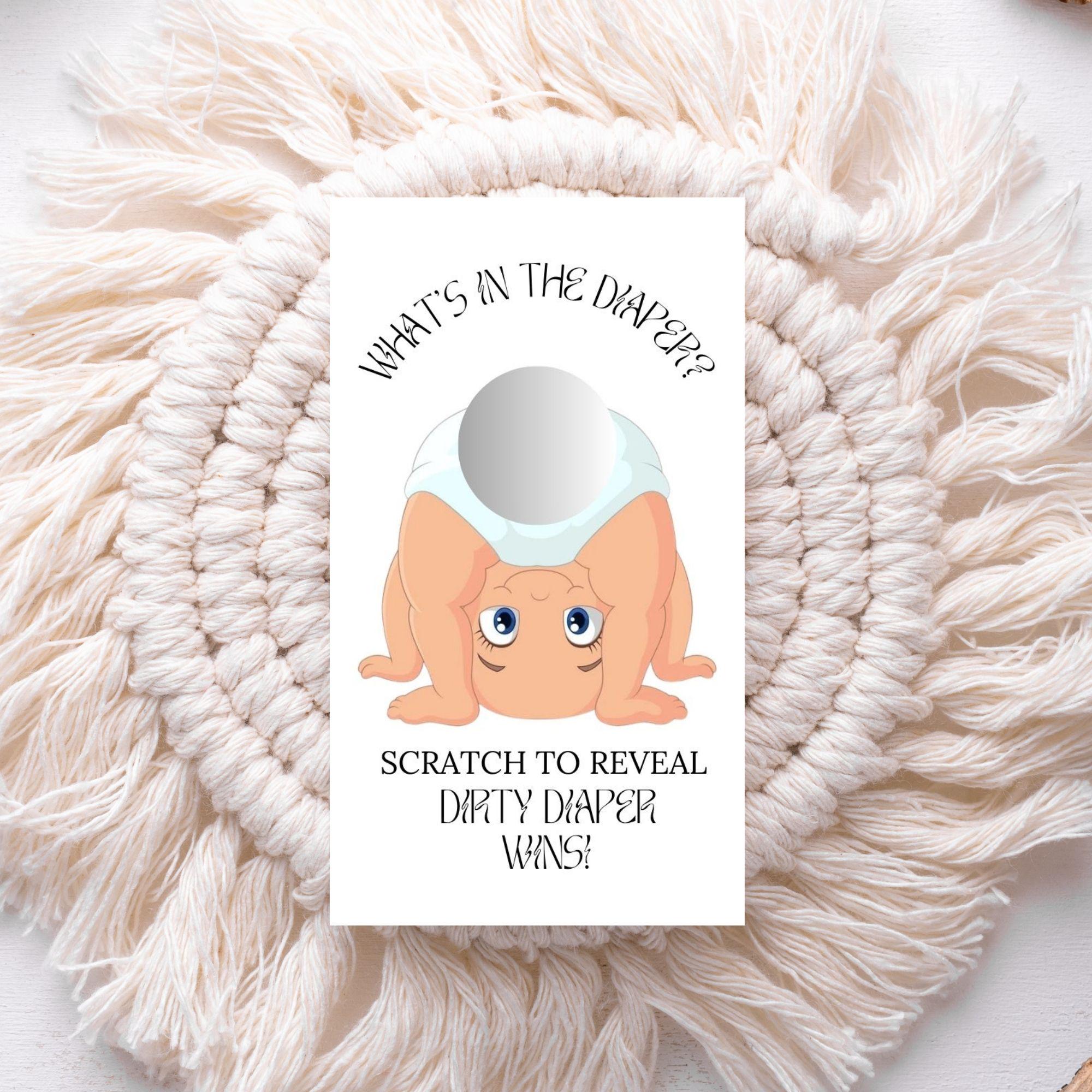 What's in the Diaper Baby Shower Scratch off Game, Poop Scratch Game ...