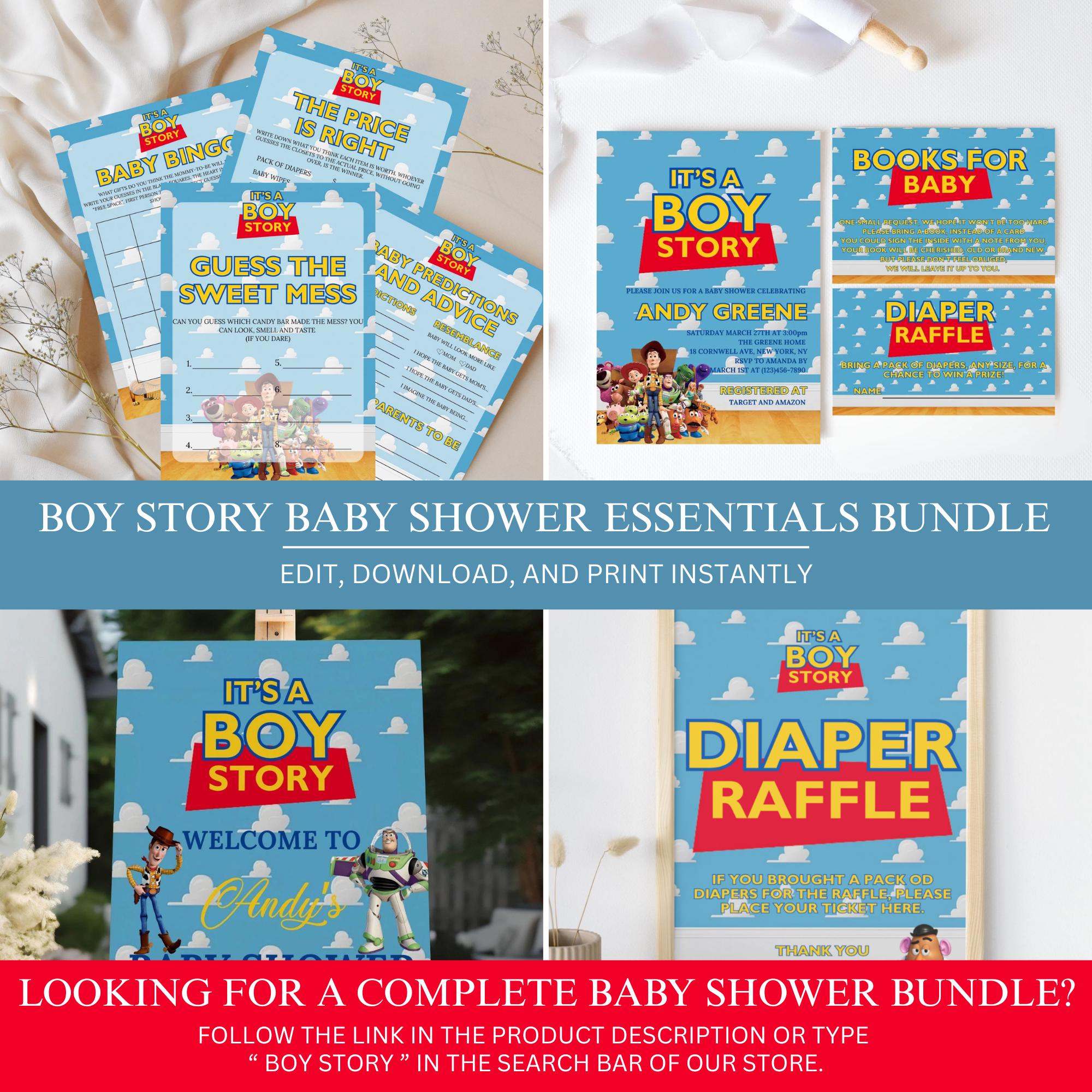 Boy Story Toy Story Baby Shower Welcome Sign, It's A Boy Story Theme ...
