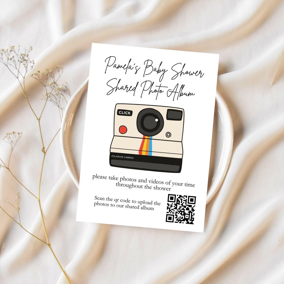 Scan to Upload Photos Baby Shower Card, Capture the Love Baby Shower ...