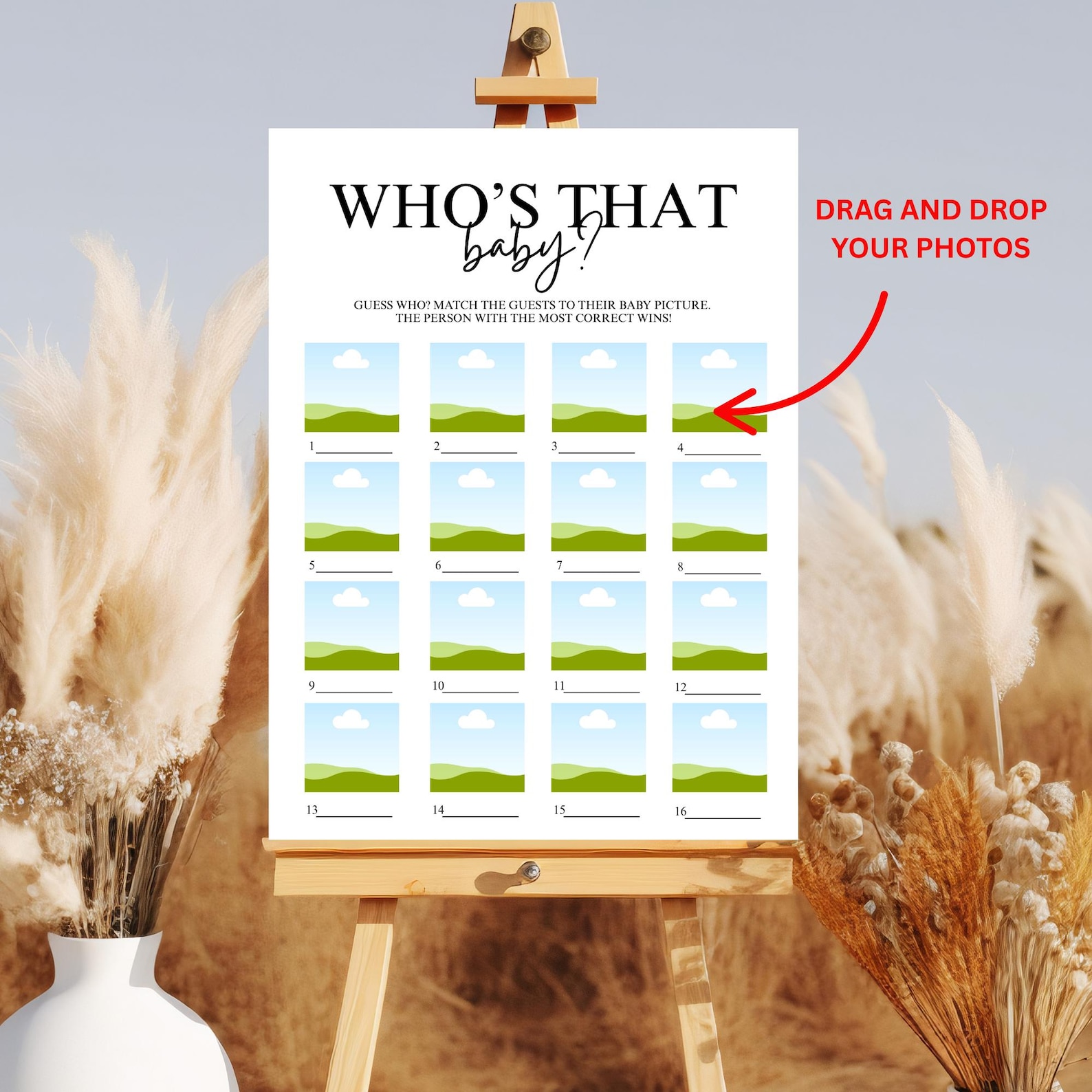 Who's That Baby Shower Game, Guess Who, Baby Shower Photo Game ...