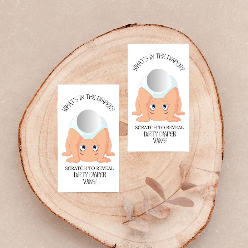 What's in the Diaper Baby Shower Scratch off Game, Poop Scratch Game ...