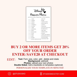 Parents Match Baby Shower Game Match the Parents to Your Favorite ...