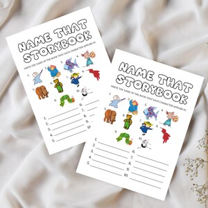 Name That Storybook Baby Shower Game, Guess the Storybook Titles ...