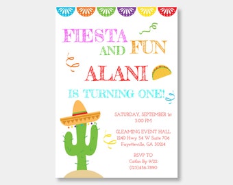 Turning One Fiesta Template - Etsy