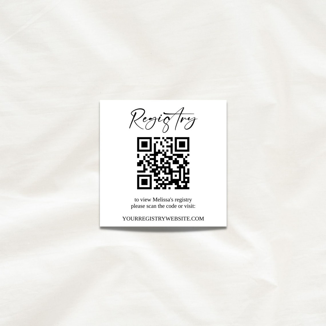 Baby Shower Registry Card With QR Code How to Create a QR - Etsy