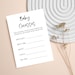 Baby Guesses Baby Shower Game, Baby Birth Stats Card, Guess the Baby ...