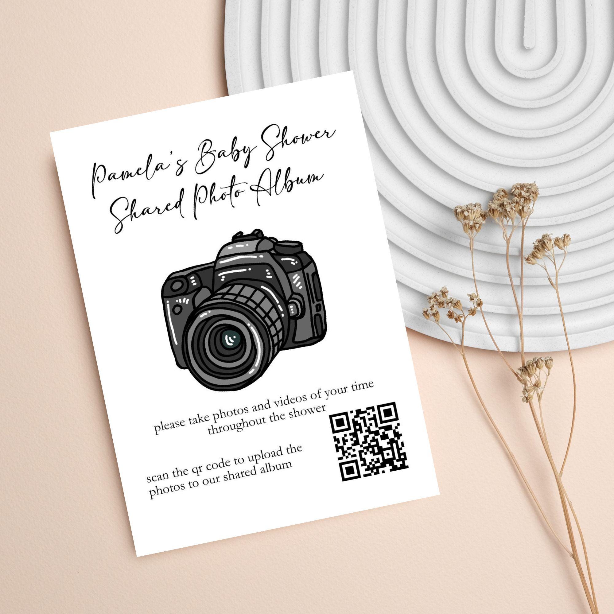 Baby Shower QR Code Scan to Upload Photos Card, Upload Photos With QR ...