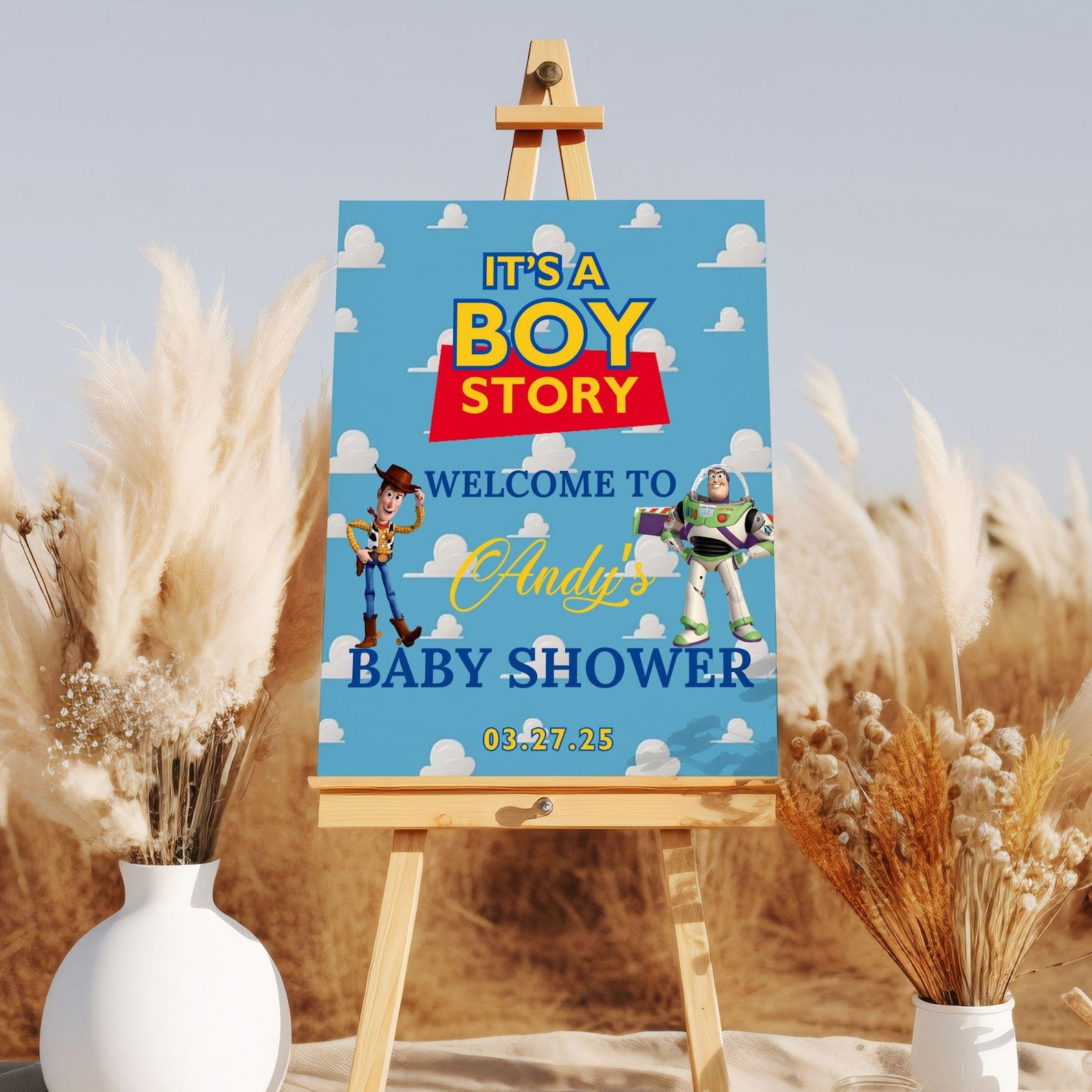 Boy Story Toy Story Baby Shower Welcome Sign, It's A Boy Story Theme ...