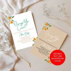 Orange You Curious Gender Reveal Party Invitation What Will the Little ...