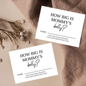 How Big is Mommy's Belly Baby Shower Game, Belly Measurement Game ...
