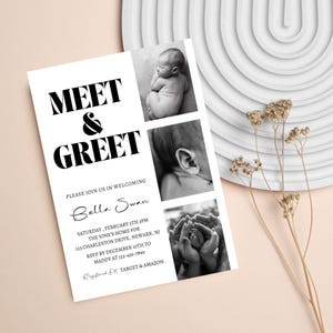 Baby Meet and Greet Invitation, Sip and See, Baby Announcement, Baby ...