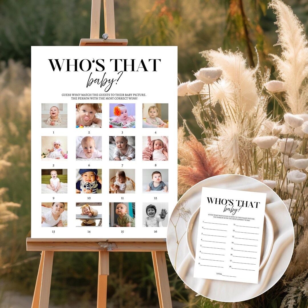 Baby Shower Games, Guess Who Baby Photo Game, Who's That Baby ...