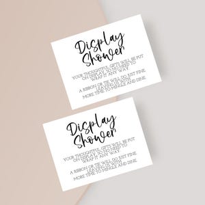 Display Shower Card, Baby Shower Invitation Insert, Unwrapped Gift ...