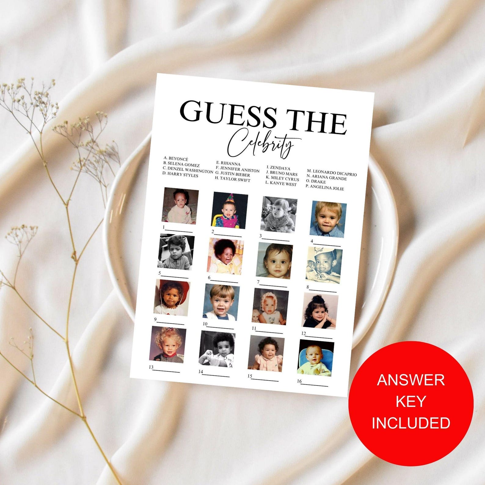 Guess the Celebrity Baby Shower Game, Who is That Famous Baby, Famous ...