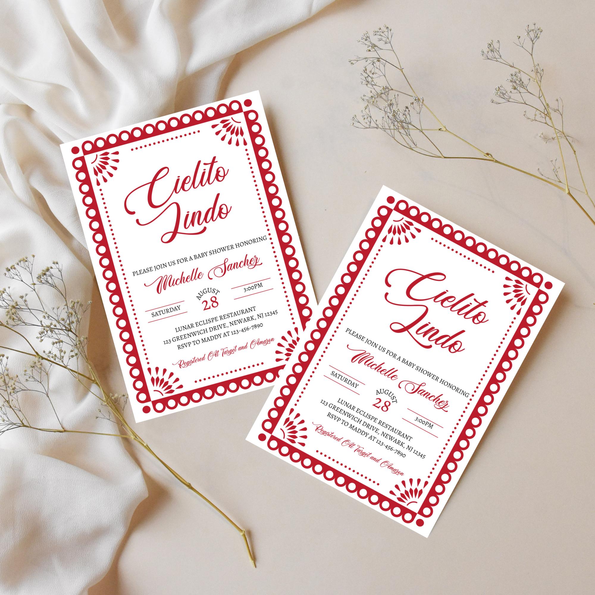 Cielito Lindo Baby Shower Invitation, Mexican Talavera Theme Baby ...