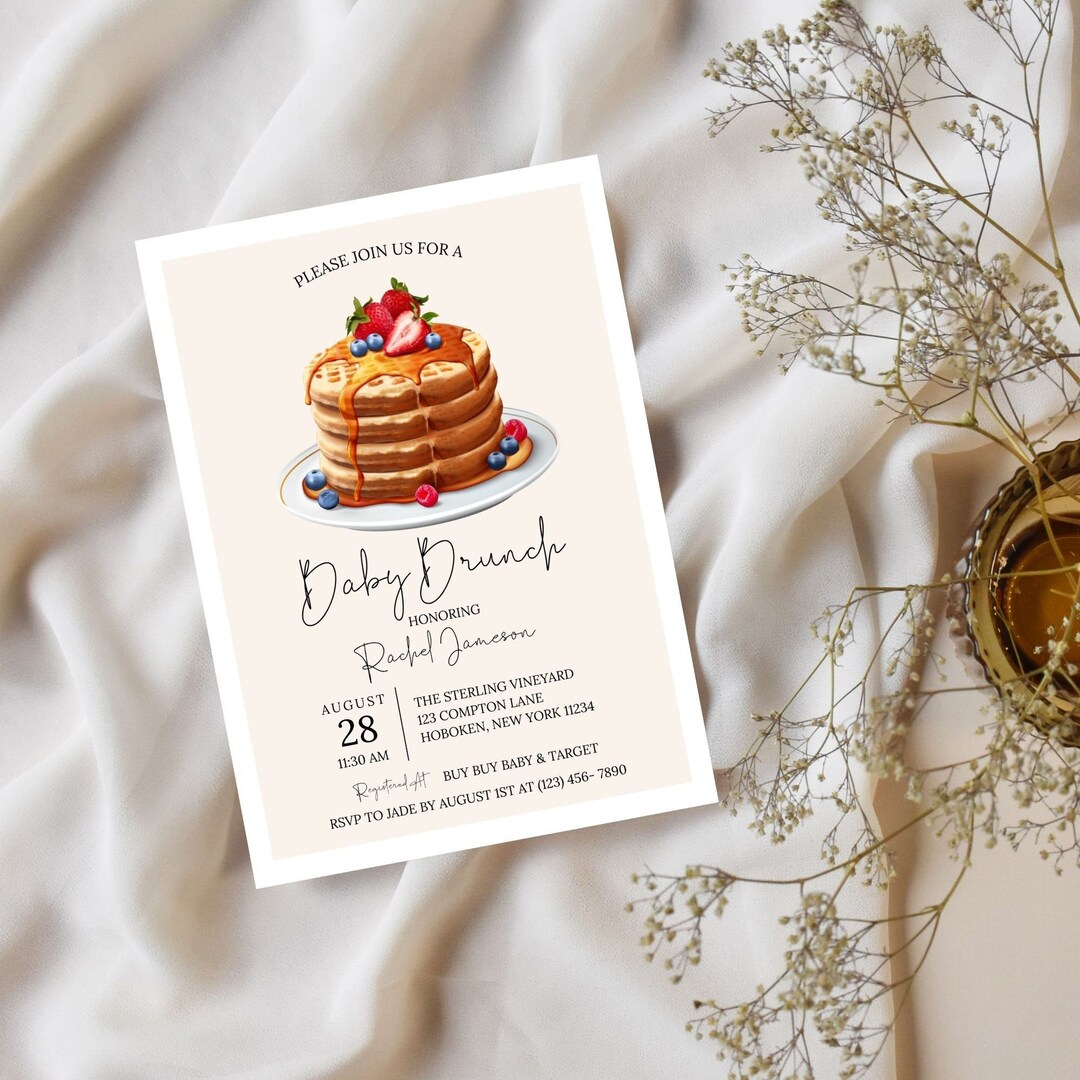 Baby Brunch Baby Shower Invitation, Baby Sprinkle Invite, Editable ...
