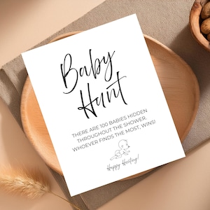 Baby Hunt Baby Shower Game, Who's Watching the Baby, Find the Most ...