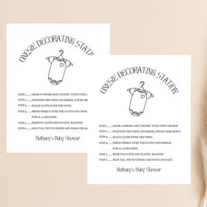 Onesie Decorating Station Sign, Onesie Station, Decorate a Onesie Baby ...