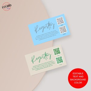 Baby Shower Registry Card With QR Codes, Gifts for Baby Card, Scan for ...