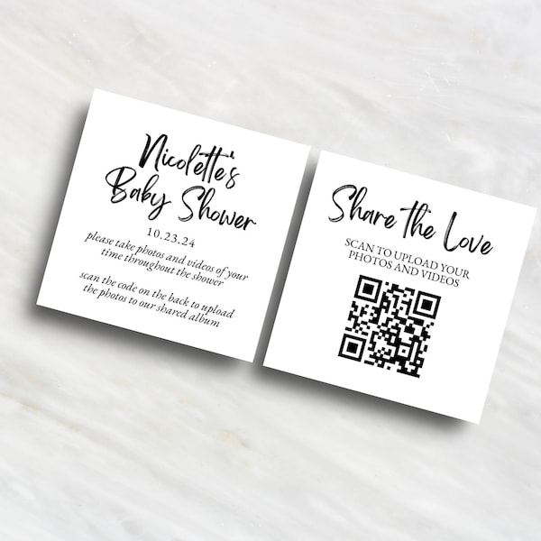 Qr Code Template Baby Shower - Etsy