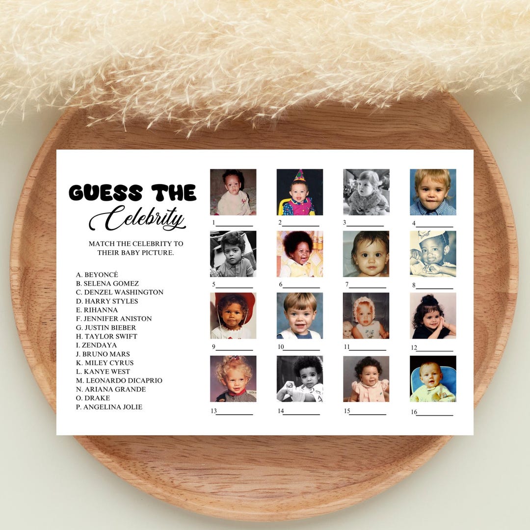 Guess the Celebrity Baby Shower Game, Who is That Famous Baby, Famous ...