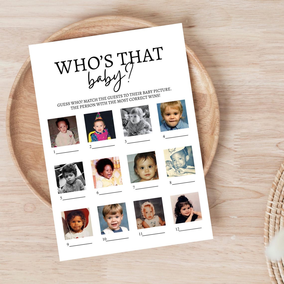 Who's That Baby Game, Baby Shower Games, Guess Who, Baby Shower Photo ...