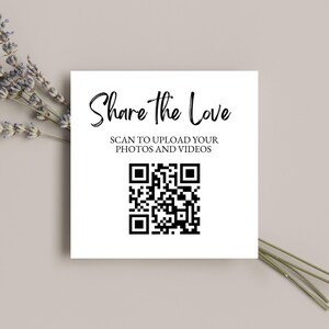 Baby Shower Scan to Upload Photos and Videos Card With QR Code, How to ...