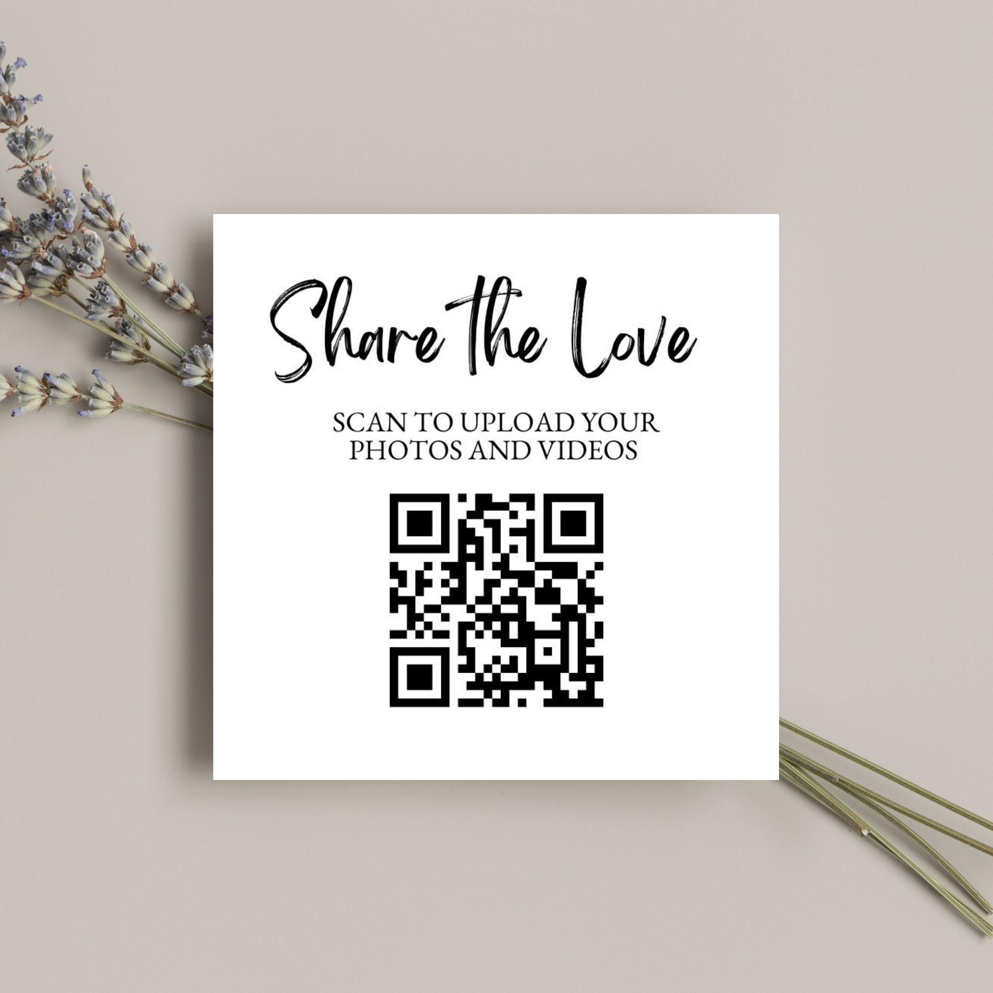 Baby Shower Scan to Upload Photos and Videos Card With QR Code, How to ...