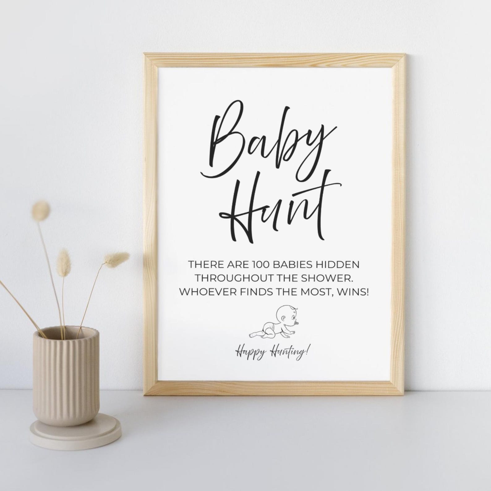 Baby Hunt Baby Shower Game, Who's Watching the Baby, Find the Most ...