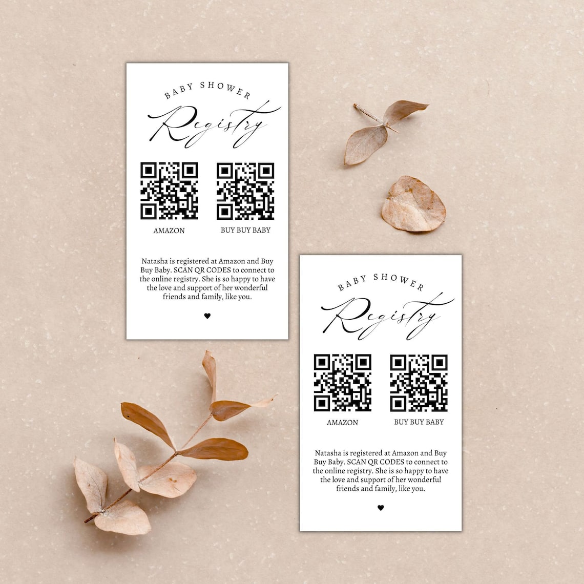 Gifts for Baby, Baby Shower Registry Card, With QR Codes, How to Create ...