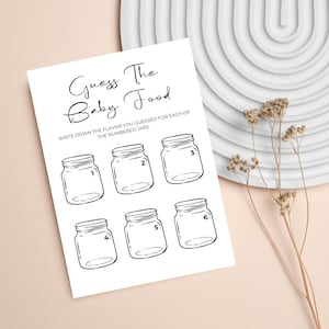 Guess the Baby Food Baby Shower Game, Taste the Baby Food, Minimalist ...