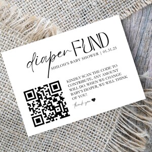 Diaper Fund Baby Shower Card , Collection Fund for Diapers, Diaper Fund ...